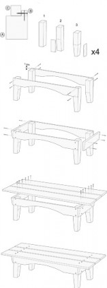 Ritning - bygg ett bord - Nysågat